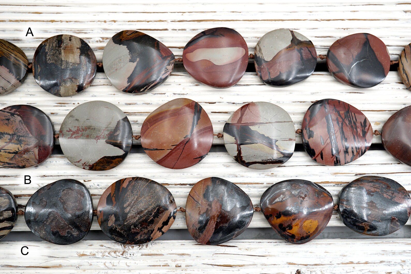 Indian Paint Jasper Freeform Beads ETB00982 Unique - Etsy