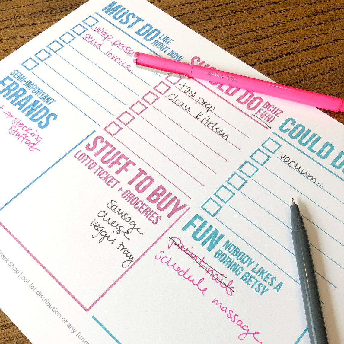 Instant Download To-do List 2-page Printable Must Do, Should Do, Could ...