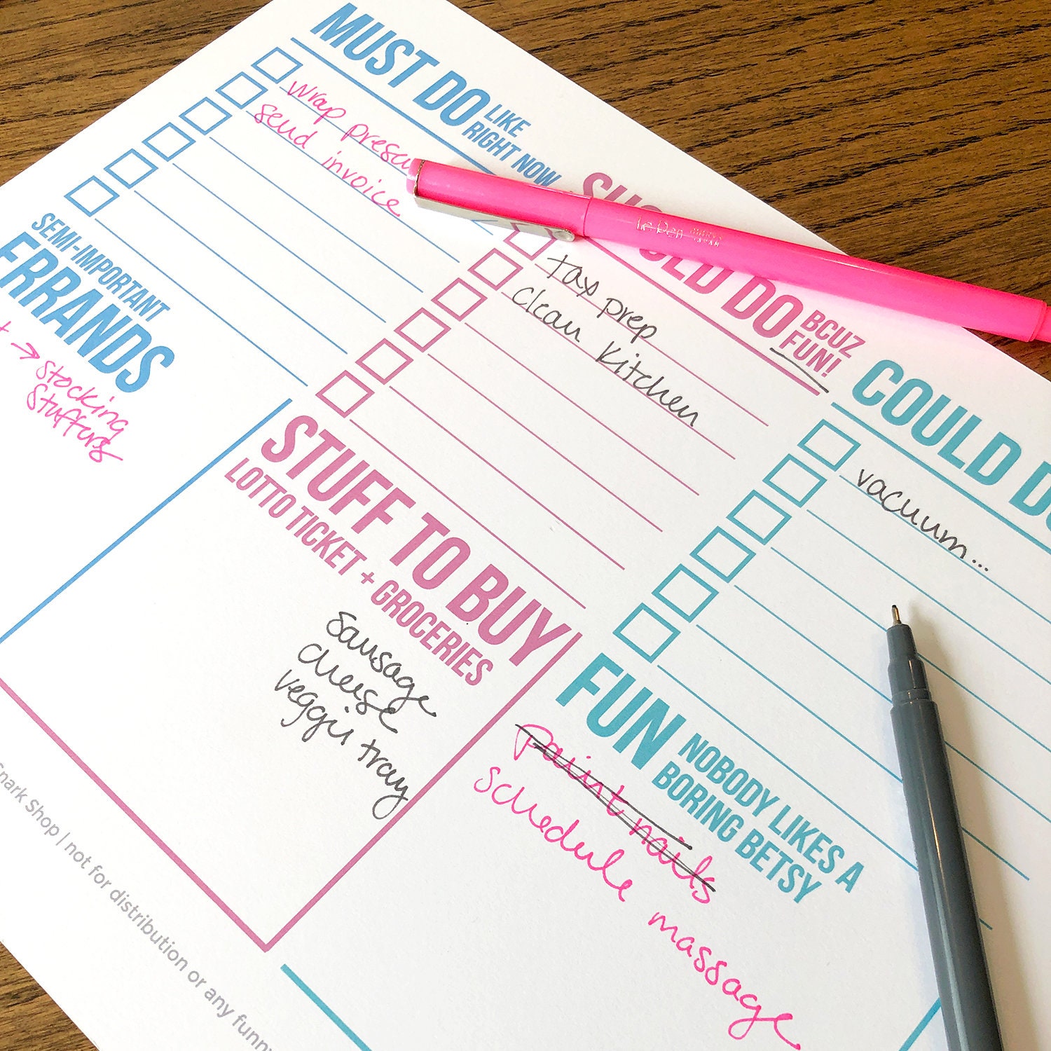 Instant Download To-do List 2-page Printable Must Do, Should Do, Could ...