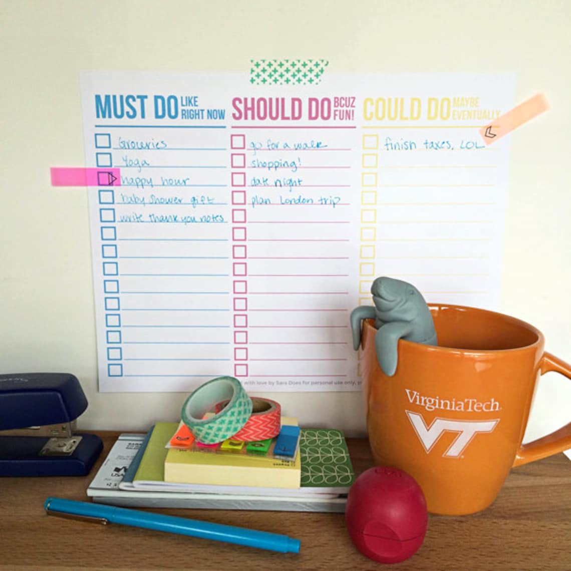 Instant Download To-do List 2-page Printable Must Do, Should Do, Could ...