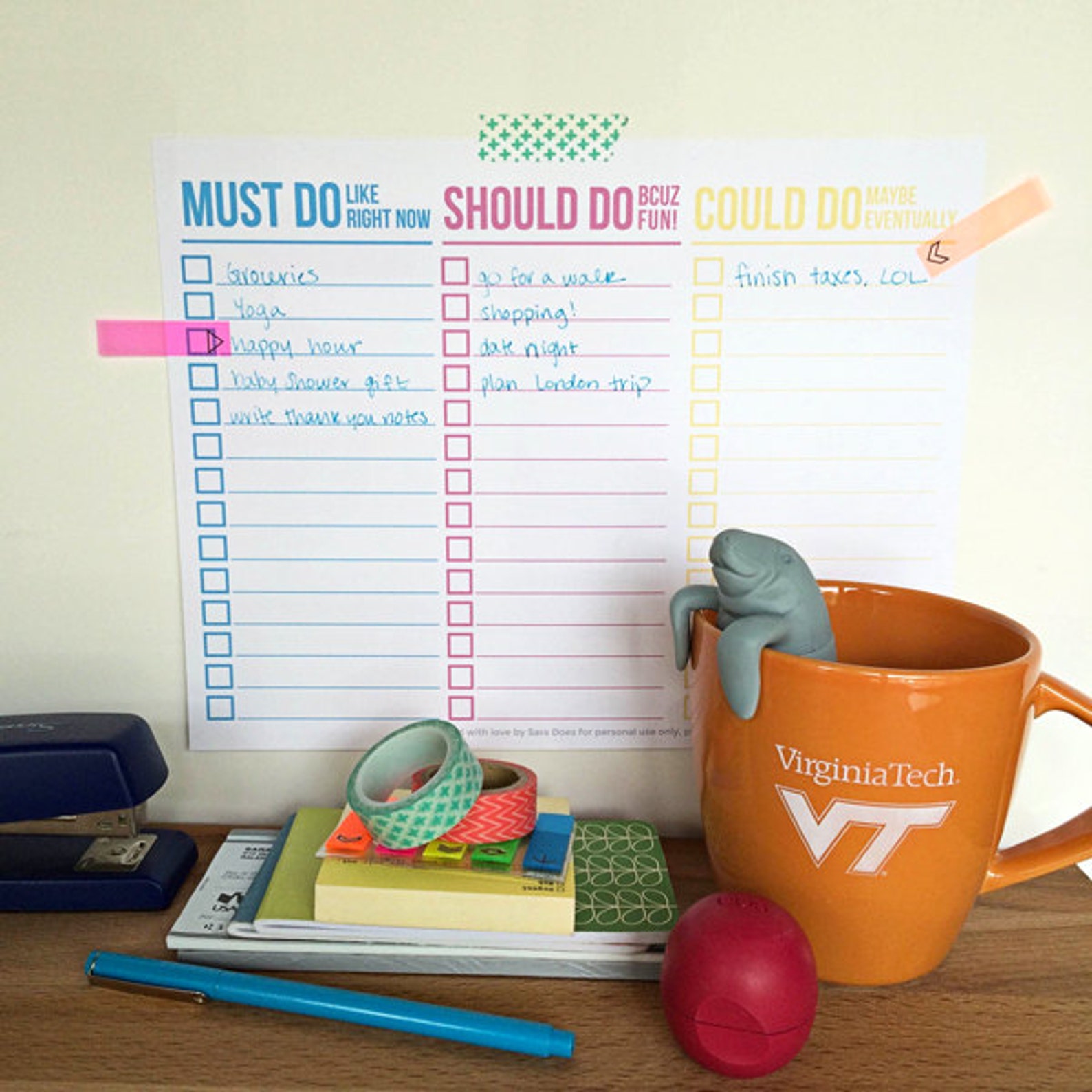 Instant Download To-do List 2-page Printable Must Do, Should Do, Could ...