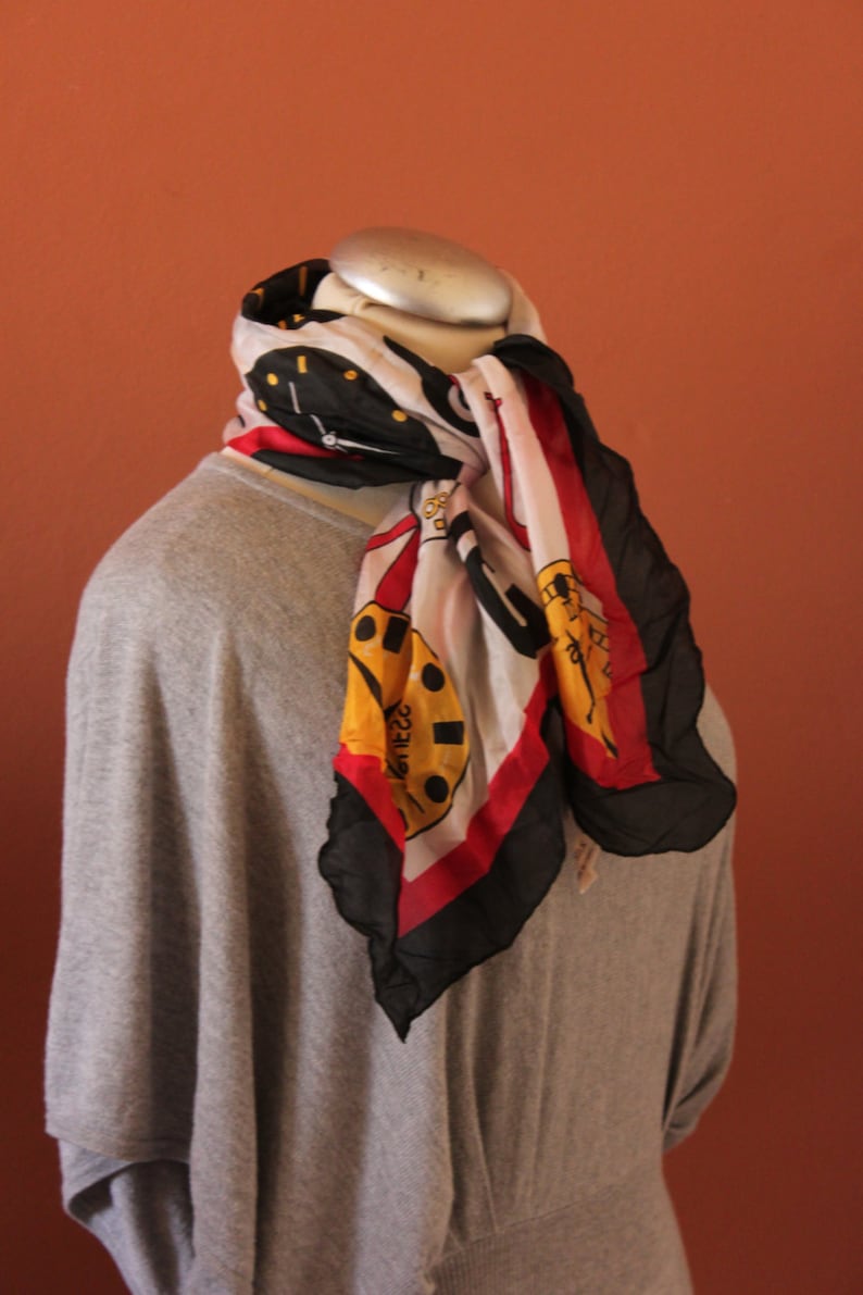 Vintage GUESS Silk Scarf, 90's Scarf - Etsy
