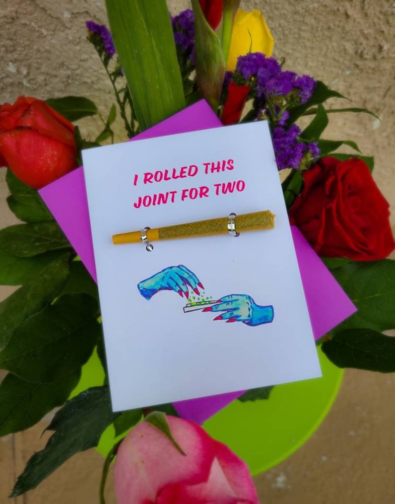 Joint for Two Funny Weed Card / Weed Valentine's Day Card / Weed Love ...