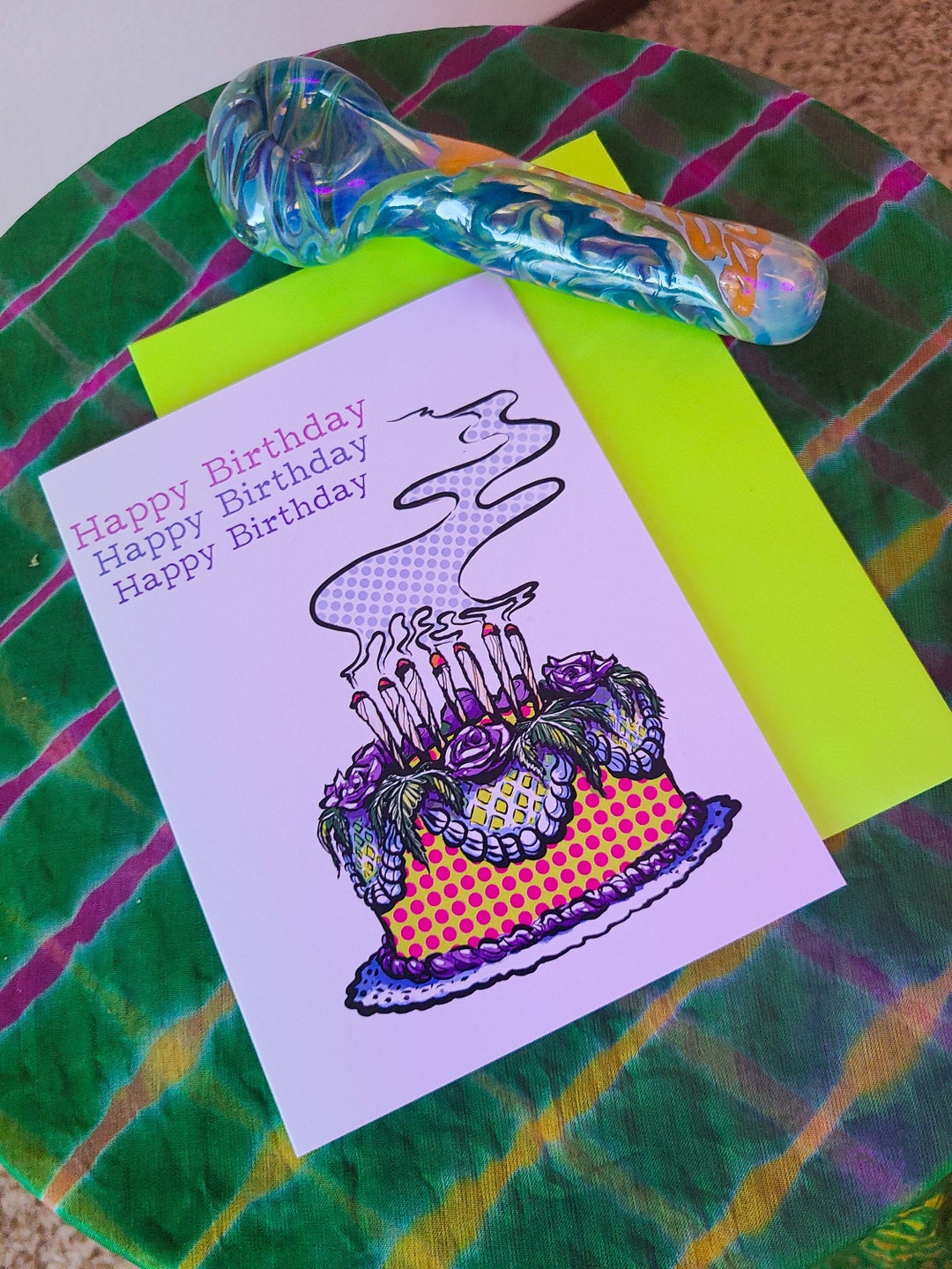 Weed Cake - Weed Birthday Card, Weed Love, Stoner Birthday, Smoke It up ...