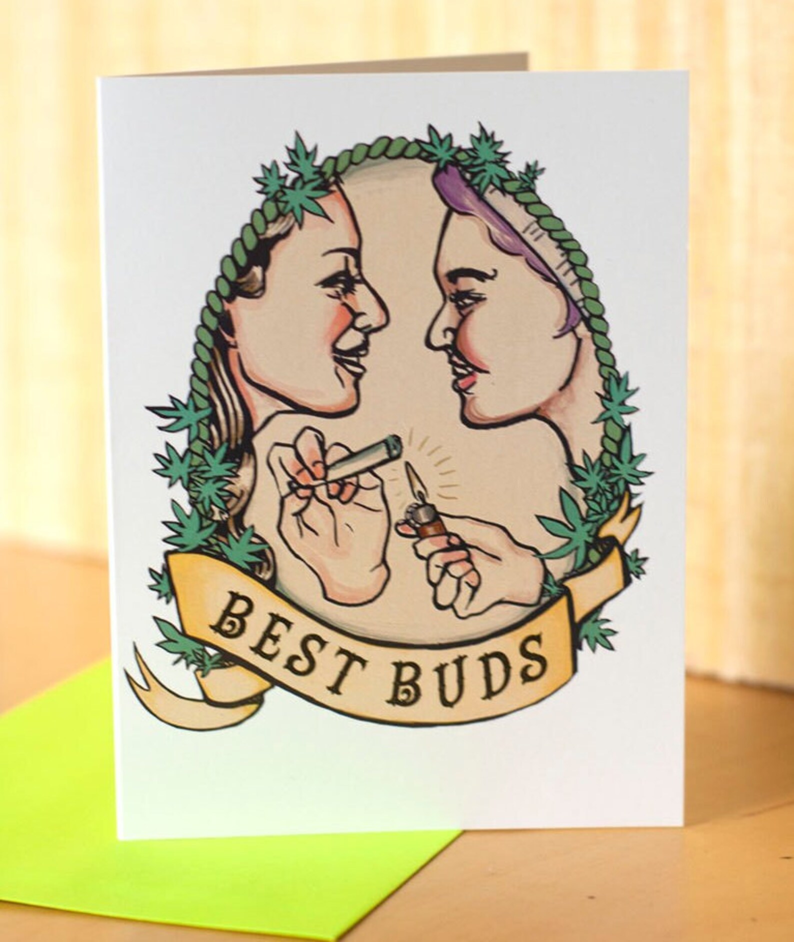 Best Buds- Funny Weed Card/ Queer Card/ Stoner Card/ Friendship Card ...