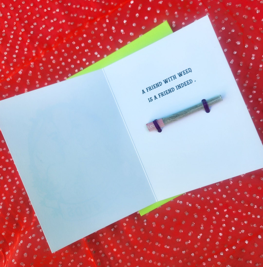 Best Buds Joint Holder Card Funny Weed Card/ Queer Card/ Stoner Card ...
