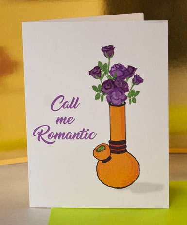 Romantic Bong Funny Weed Card / Weed Valentine's Day Card | Etsy