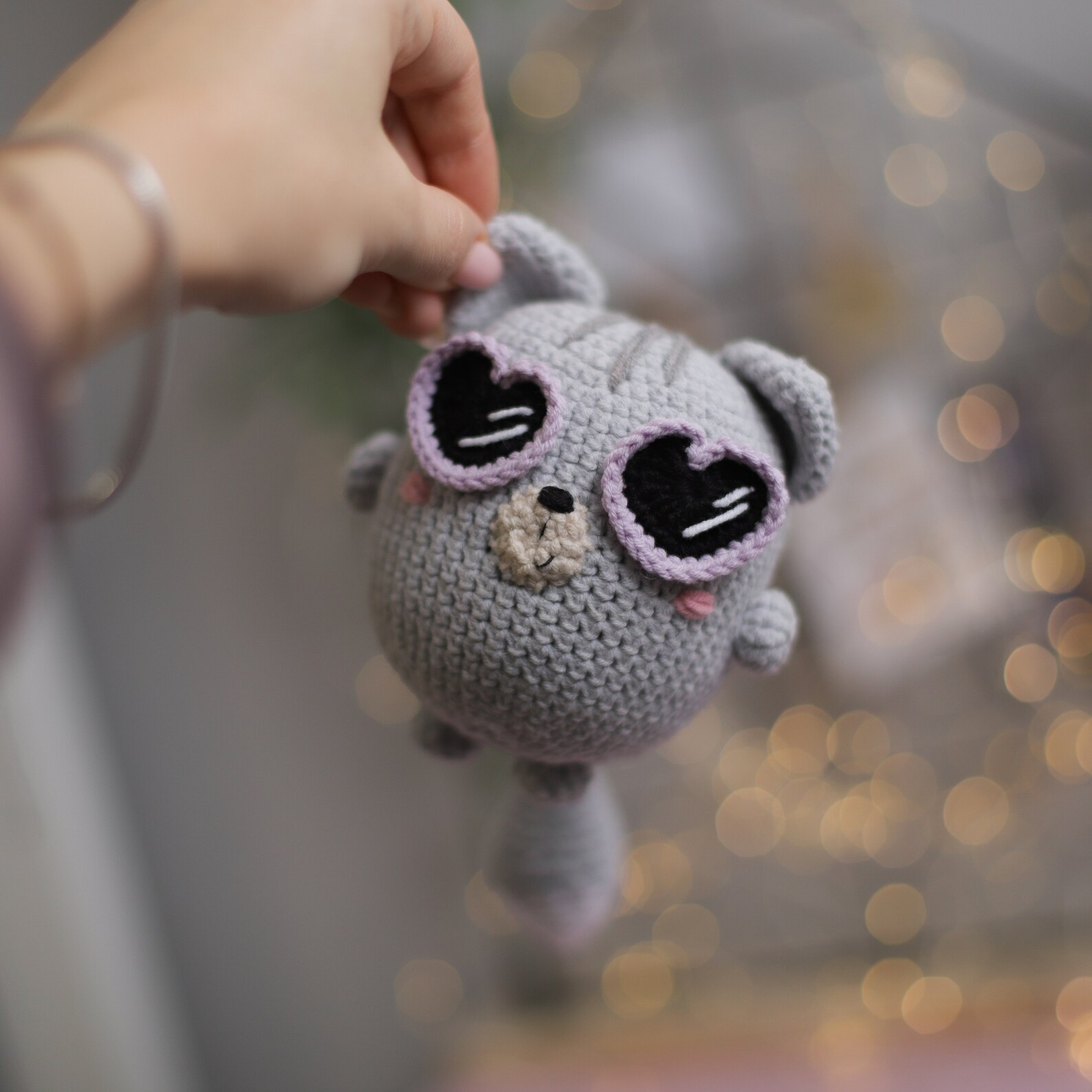 Crochet PATTERN Cat Heart Valentine's Day Decor Tutorial | Etsy