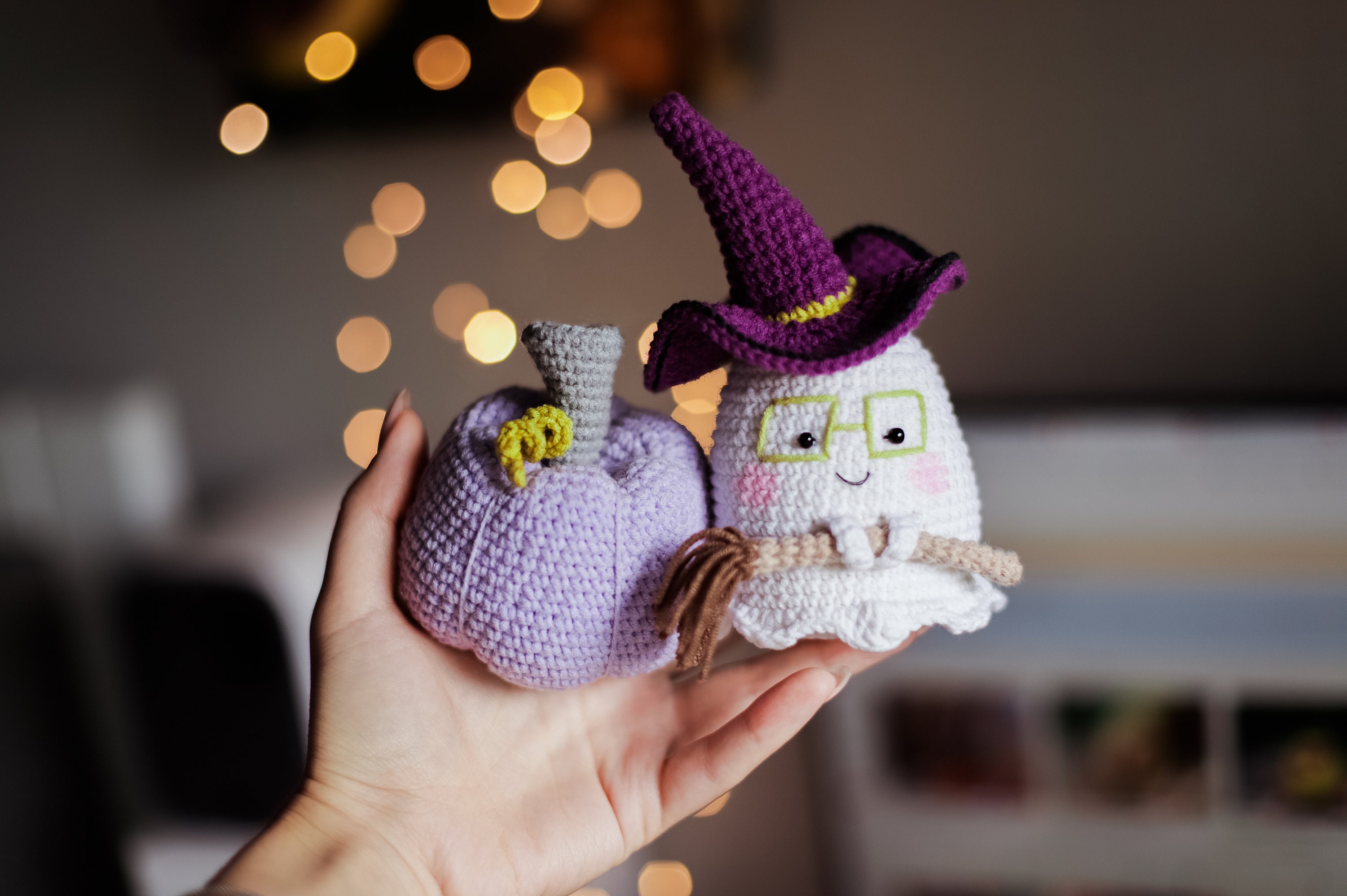 Set of Halloween crochet patterns Owl magic Claud Pumpkin | Etsy