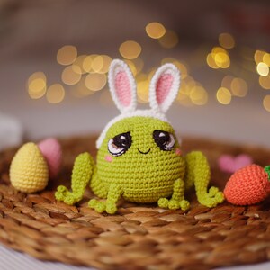 Crochet Pattern Frog Easter Decor Amigurumi Egg Carrot Bunny Ears - Etsy