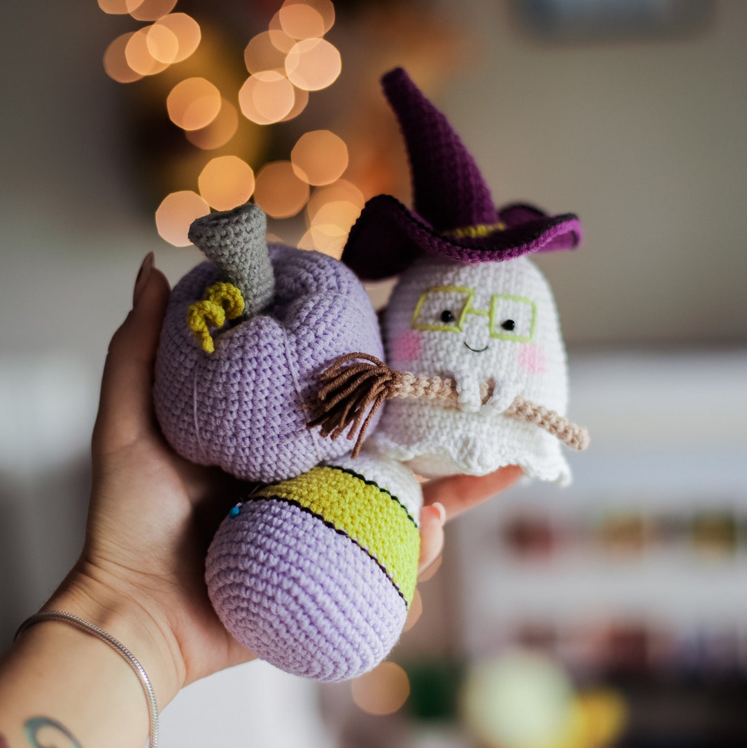 Crochet Pattern Pdf Halloween Decor Pumpkin Ghost Candy Corn - Etsy