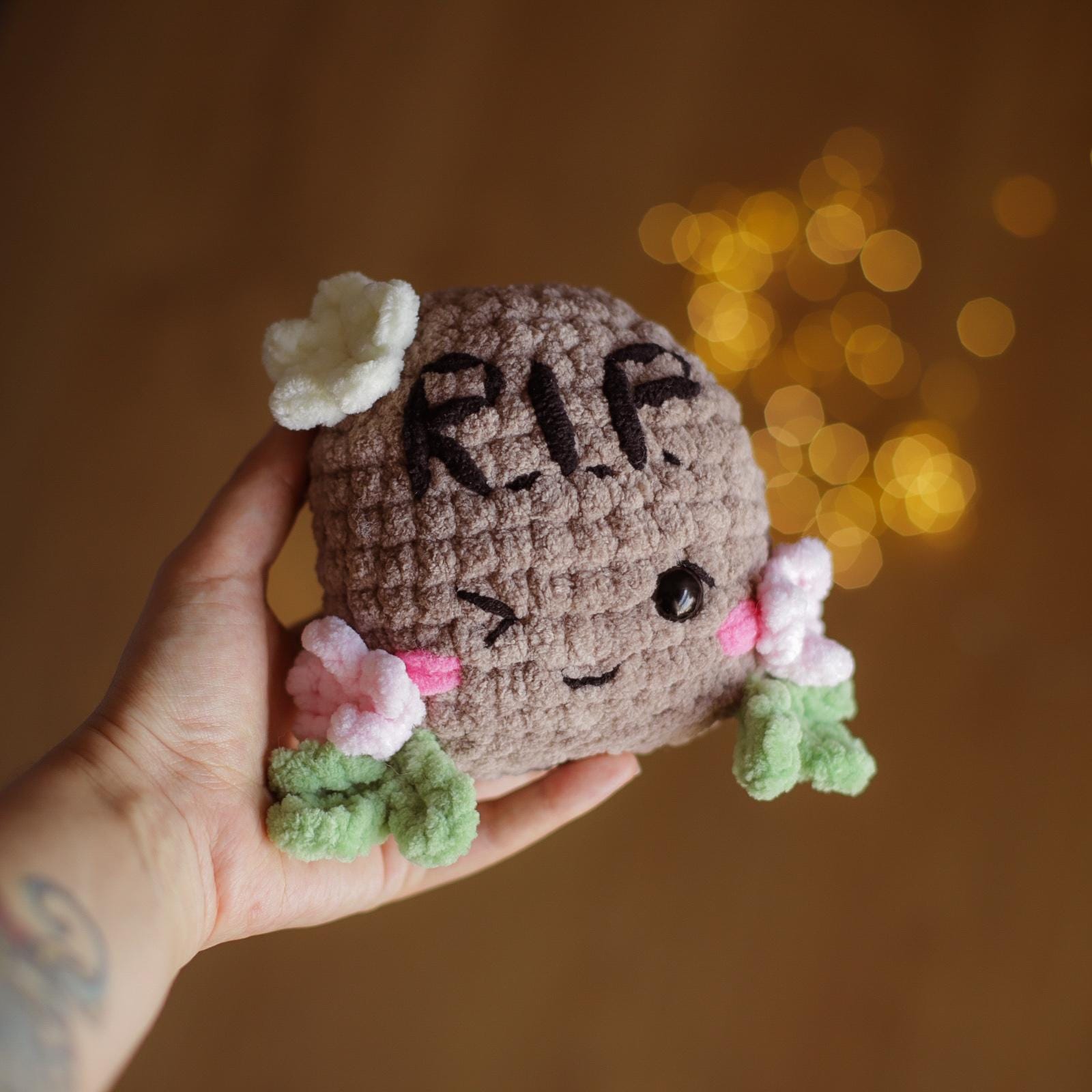 Tombstone RIP Crochet Pattern Kawaii Plushie Halloween - Etsy