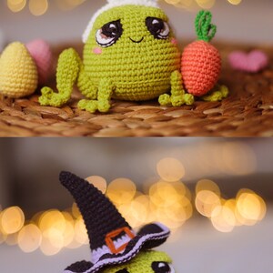 Crochet Pattern Frog Easter Decor Amigurumi Egg Carrot Bunny Ears - Etsy
