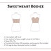 Sweetheart Bodice Pattern. Women's PDF Printable and Projector Sewing ...