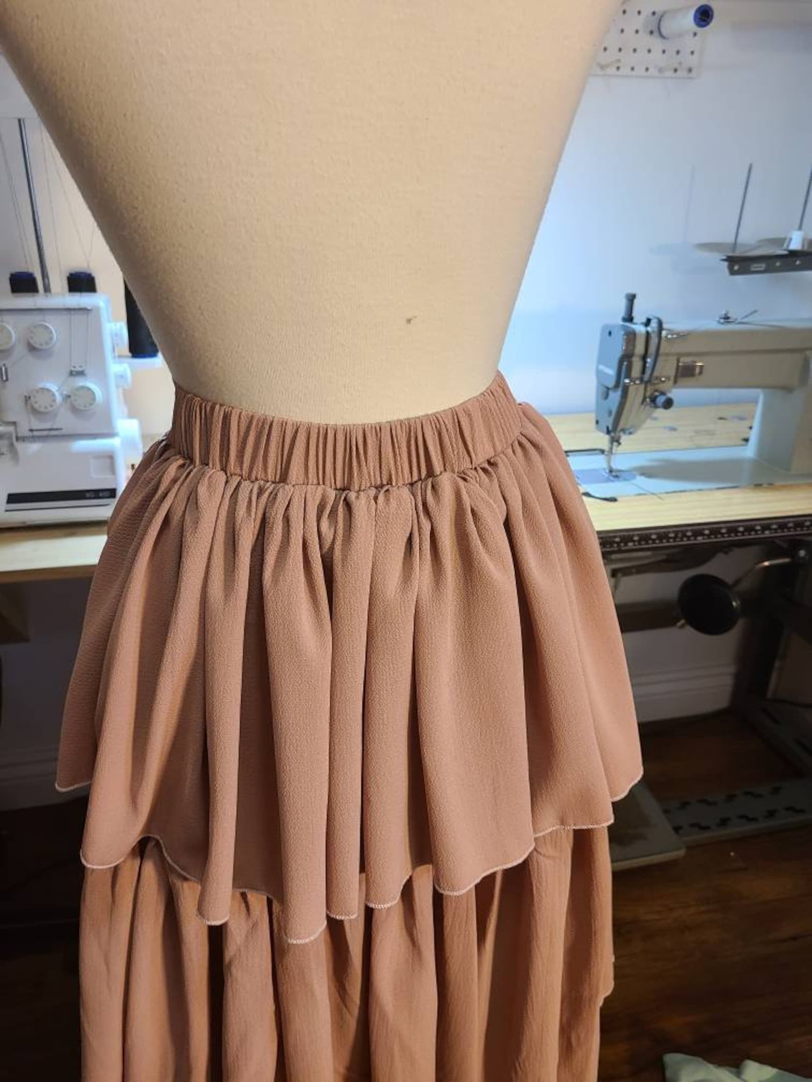 Layered Ruffle Skirt Pattern. Women's PDF Printable and - Etsy