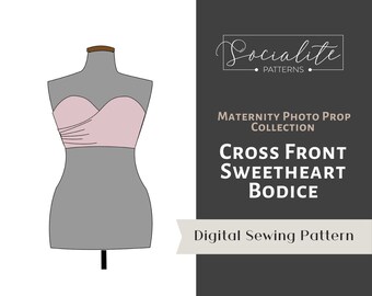 Maternity V-neck Kimono Bodice PDF Pattern and Tutorial for | Etsy