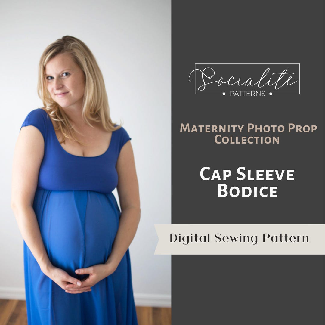 Maternity Cap Sleeve Bodice PDF Pattern and Tutorial for Maternity ...