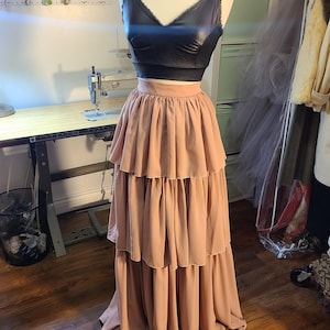 Layered Ruffle Skirt Pattern. Women's PDF Printable and Projector ...