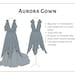 Aurora Gown Pattern. PDF Digital Sewing Pattern and Tutorial. Women's ...