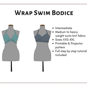 Women's Wrap Bikini Top Sewing Pattern (PDF) - Etsy