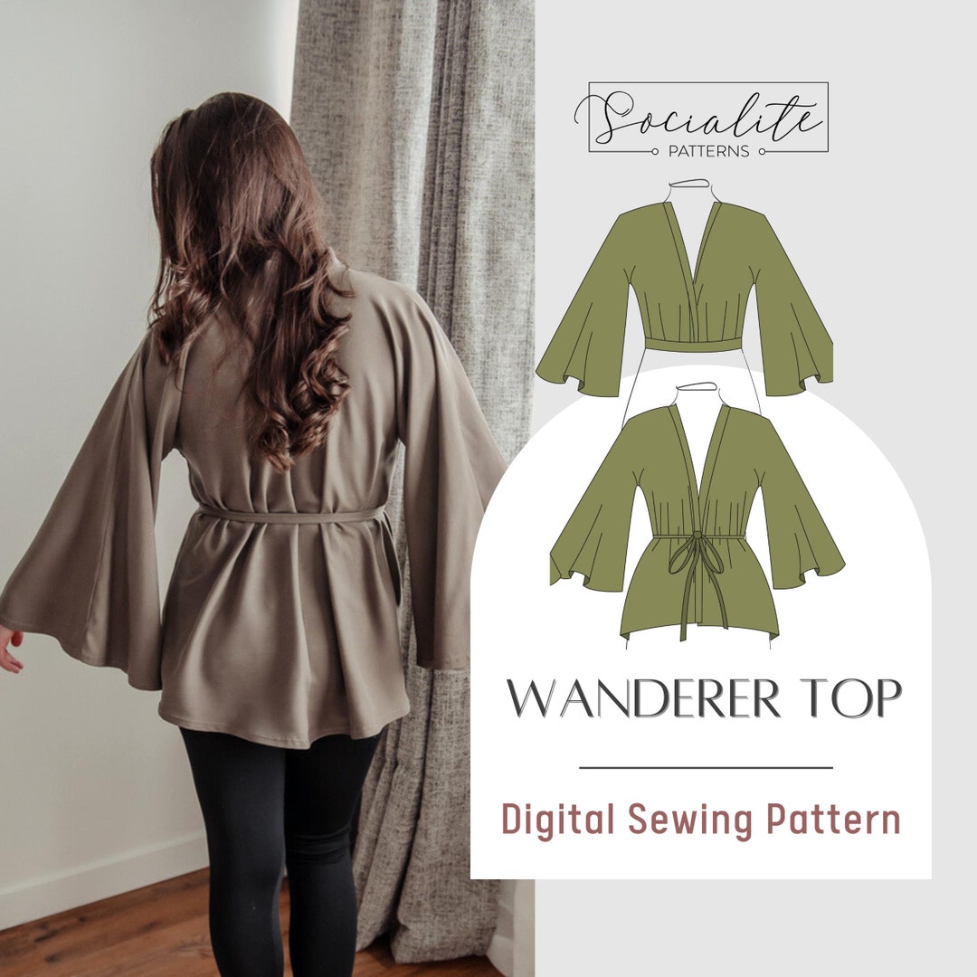Wanderer Top Pattern. Women's PDF Printable and Projector Sewing ...