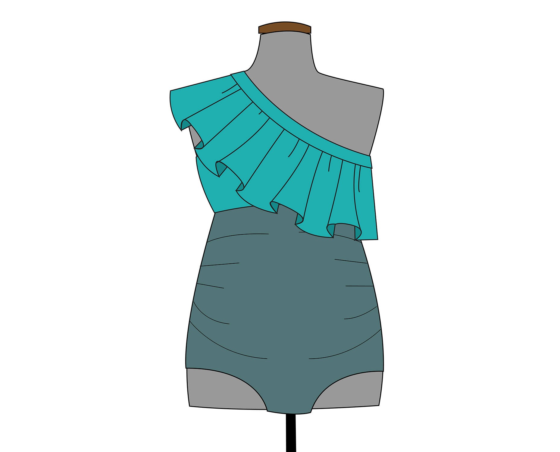 Maternity One Strap Ruffle Bodice. Two Patterns in One. Made | Etsy