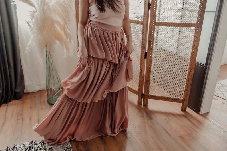 Layered Ruffle Skirt Pattern. Women's PDF Printable and - Etsy