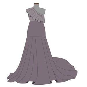 Maternity One Strap Ruffle Bodice. Two Patterns in One. Made for Knits ...