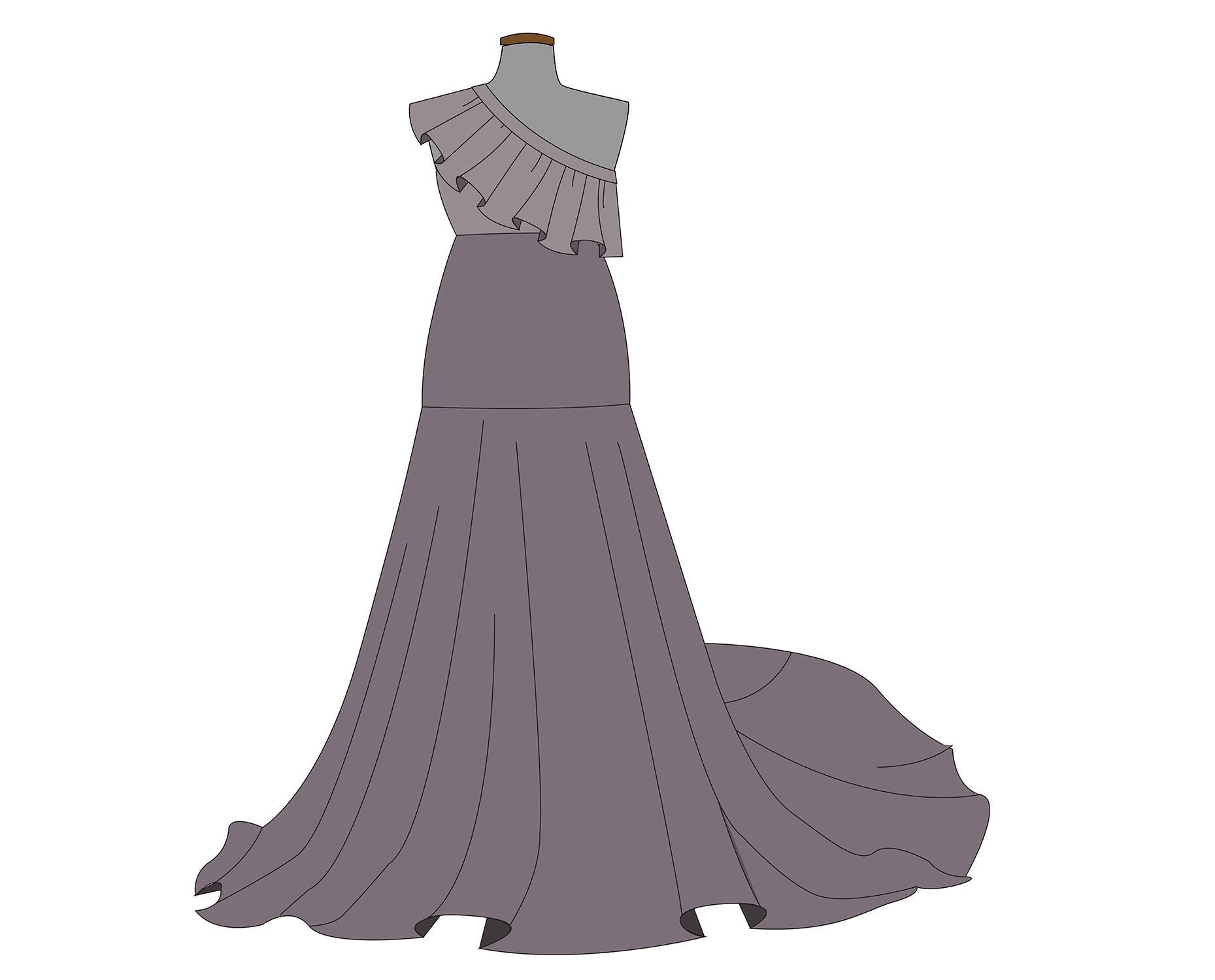 Maternity One Strap Ruffle Bodice. Two Patterns in One. Made - Etsy