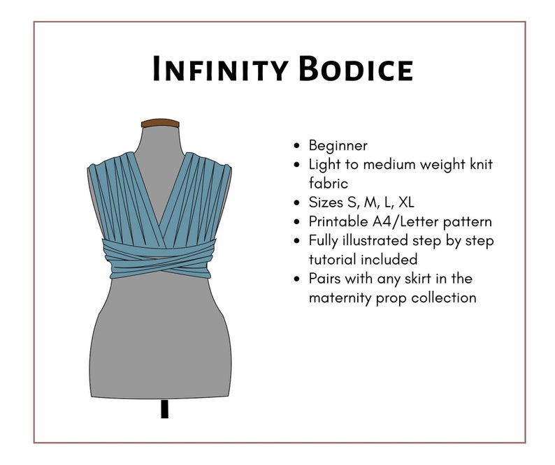 Infinity Strap PDF Pattern and Tutorial. DIY Maternity Gown - Etsy