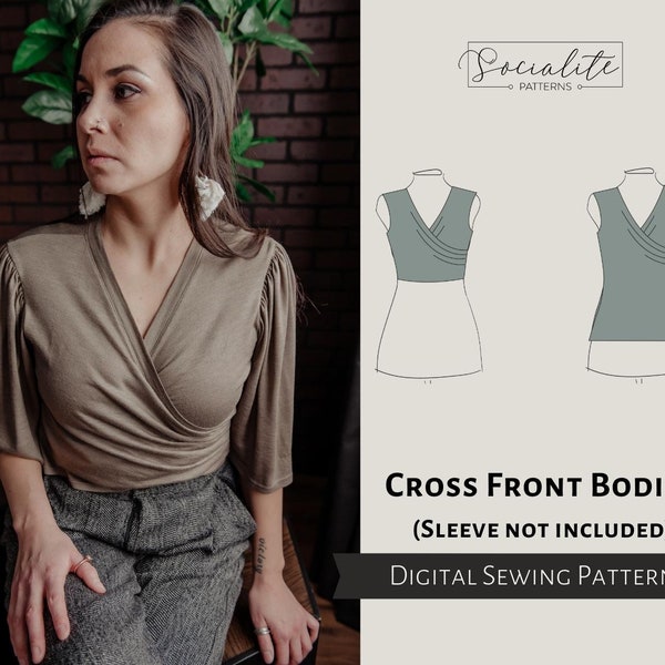 Cross Front Dress Sewing Pattern - Etsy