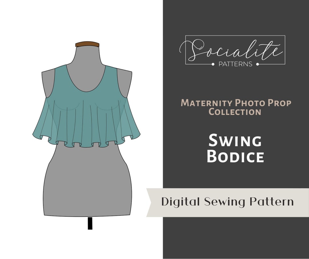 Maternity Swing Bodice PDF Pattern and Tutorial. Sewing Pattern ...