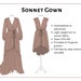 Sonnet Gown Pattern. PDF Printable and Projector Sewing Pattern and Tutorial. Photoshoot Gown ...