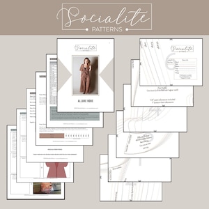 Sonnet Gown Pattern. PDF Printable and Projector Sewing Pattern and Tutorial. Photoshoot Gown ...