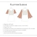 Flutter Sleeve Pattern. Women's PDF Printable and Projector Sewing ...