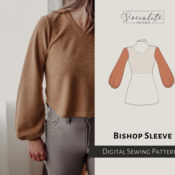 Bishop Sleeve Dress Pattern - Etsy