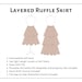 Layered Ruffle Skirt Pattern. Women's PDF Printable and Projector ...