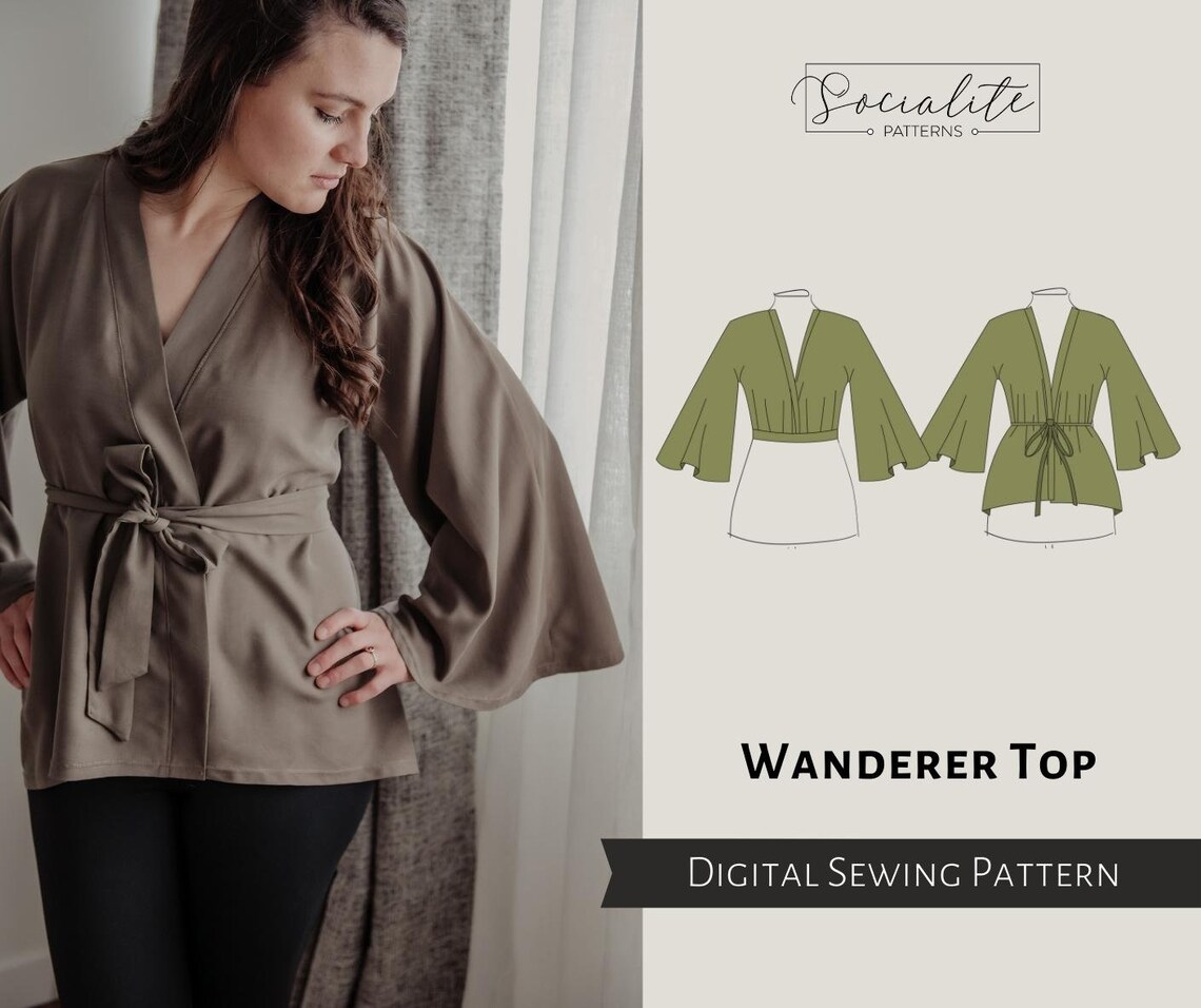 Wanderer Top Pattern. Women's PDF Printable and Projector - Etsy
