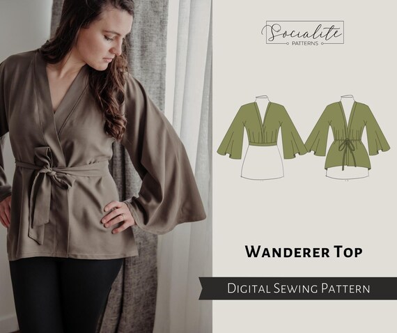 Wanderer Top Pattern. Women's PDF Printable and Projector - Etsy