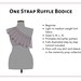 Maternity One Strap Ruffle Bodice. Two Patterns in One. Made for Knits ...