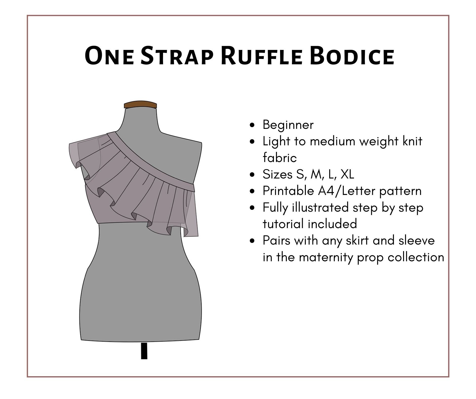 Maternity One Strap Ruffle Bodice. Two Patterns in One. Made - Etsy