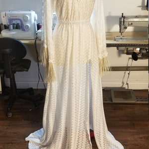 Drifter Gown Pattern. PDF Sewing Pattern and Tutorial. Printable and Projector. Ladies Boho ...