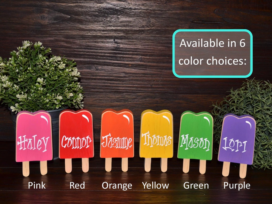Personalized Popsicle Summer Decor Popsicle Blocks Personalized Blocks ...