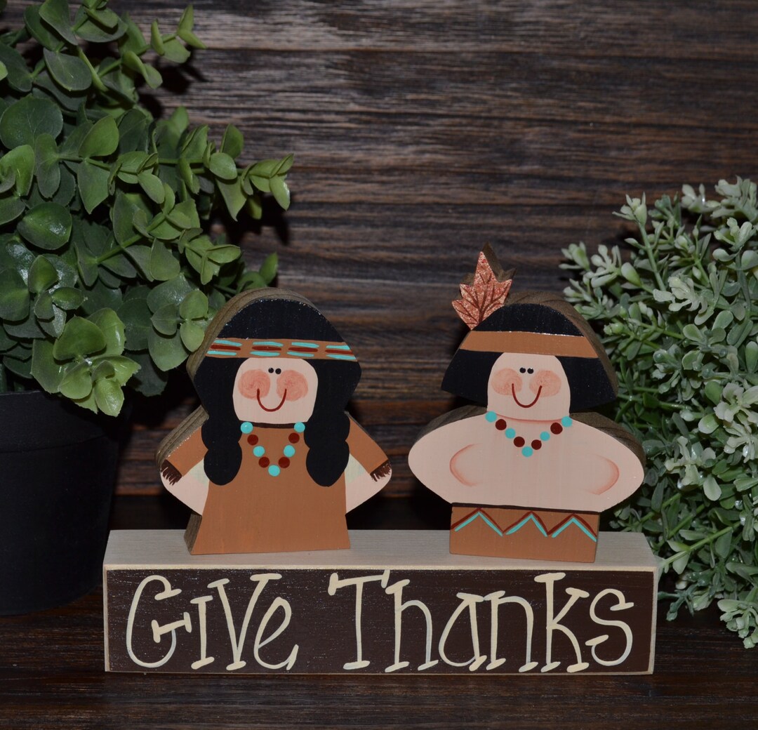 Thanksgiving Block Set-give Thanks Block Love Set-home Decor Primitive ...