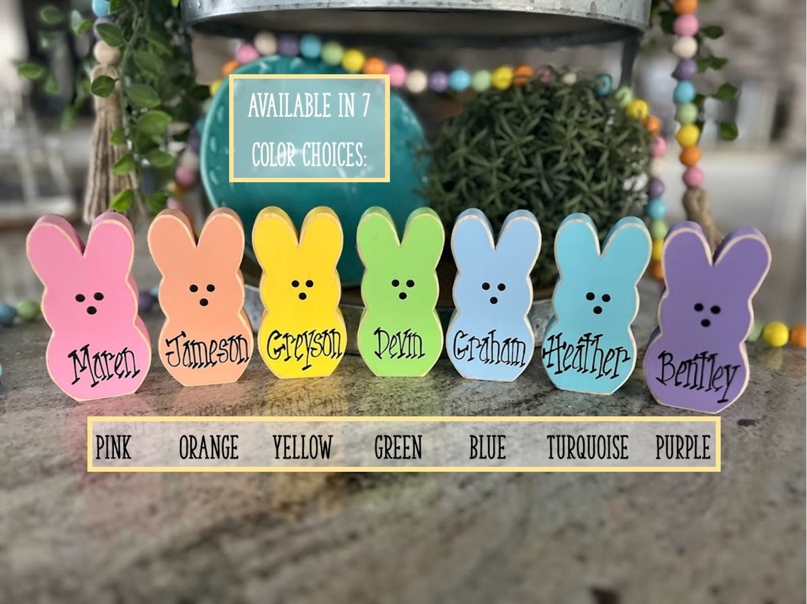 Easter Peeps Wooden Block Set Personalized Peeps Block Set Easter ...