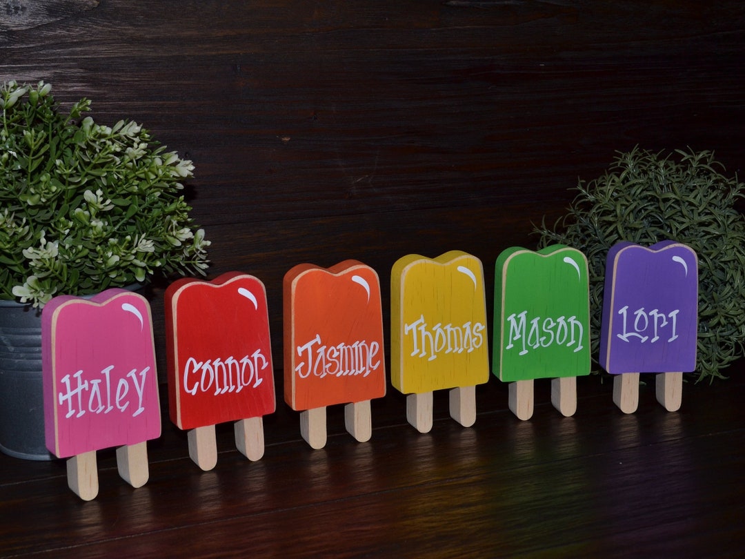 Personalized Popsicle Summer Decor Popsicle Blocks Personalized Blocks ...