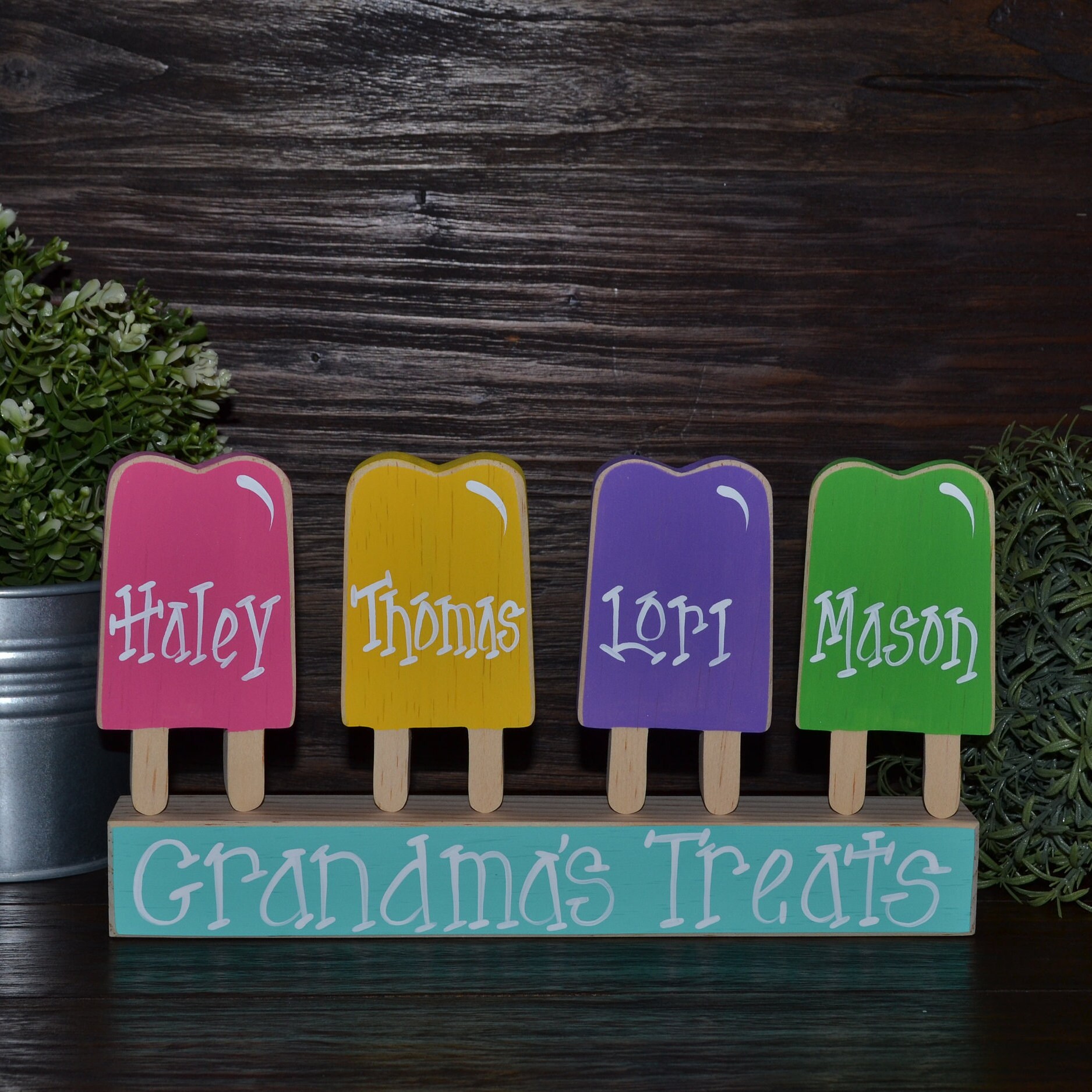 Personalized Popsicle Summer Decor Popsicle Blocks Personalized Blocks ...