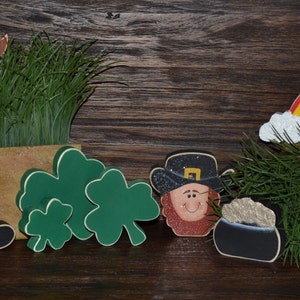 St. Patrick's Day Decor Block Set-leprechaun Gift Set Wood Home Decor ...