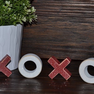 XOXO Tiered Tray Valentines Decor Hugs & Kisses Wood Block Set ...