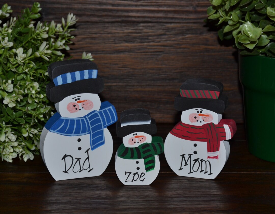 Christmas Decor Personalized Snowmen Holiday Decor Christmas Decoration ...